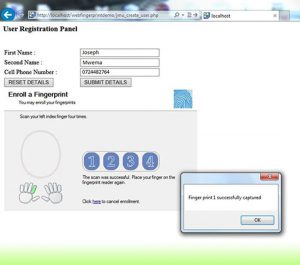 Simple PHP Web Biometric Authentication – Jomutech Systems