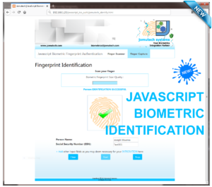JavaScript Web Biometric Authentication and Integration