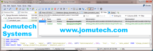 Python Django Biometric Authentication – Joseph Mwema - Biometrics Engineer