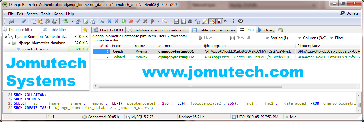 Python Django Biometric Authentication Joseph Mwema Biometrics Engineer