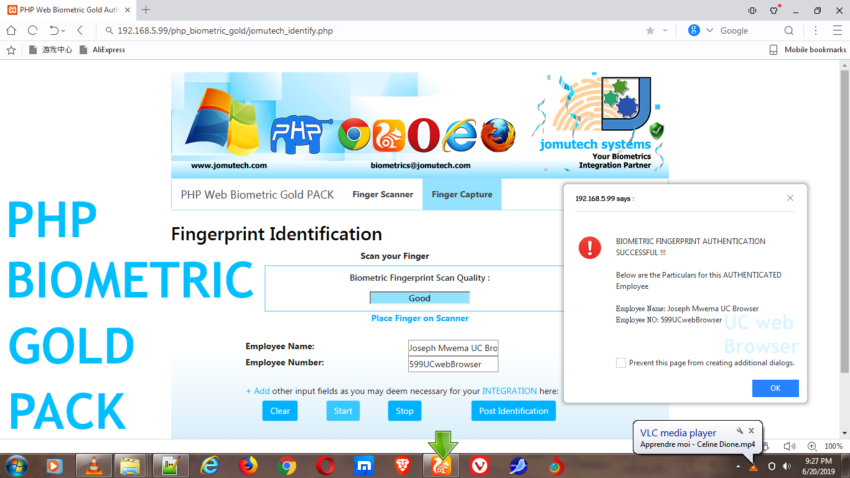 PHP Web Biometric Authentication Gold PACK – Joseph Mwema - Biometrics ...