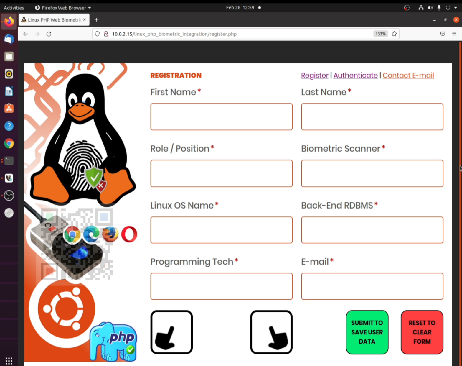 Php Web Biometric Integration In Linux Joseph Mwema Biometrics Engineer 8680