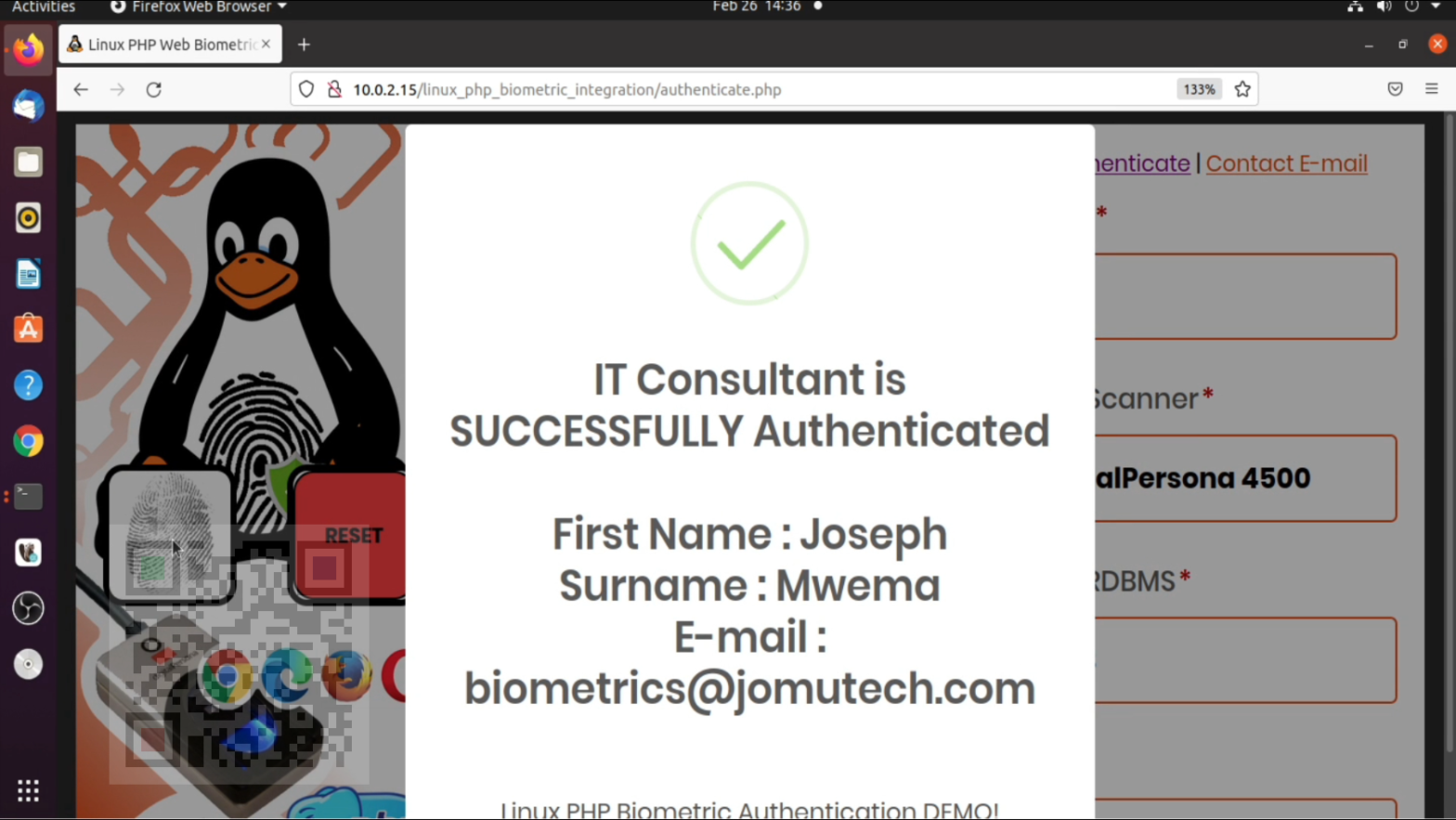 Php Web Biometric Integration In Linux Joseph Mwema Biometrics Engineer