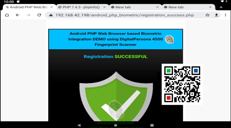 Android PHP Web Biometric Integration – Joseph Mwema - Biometrics Engineer