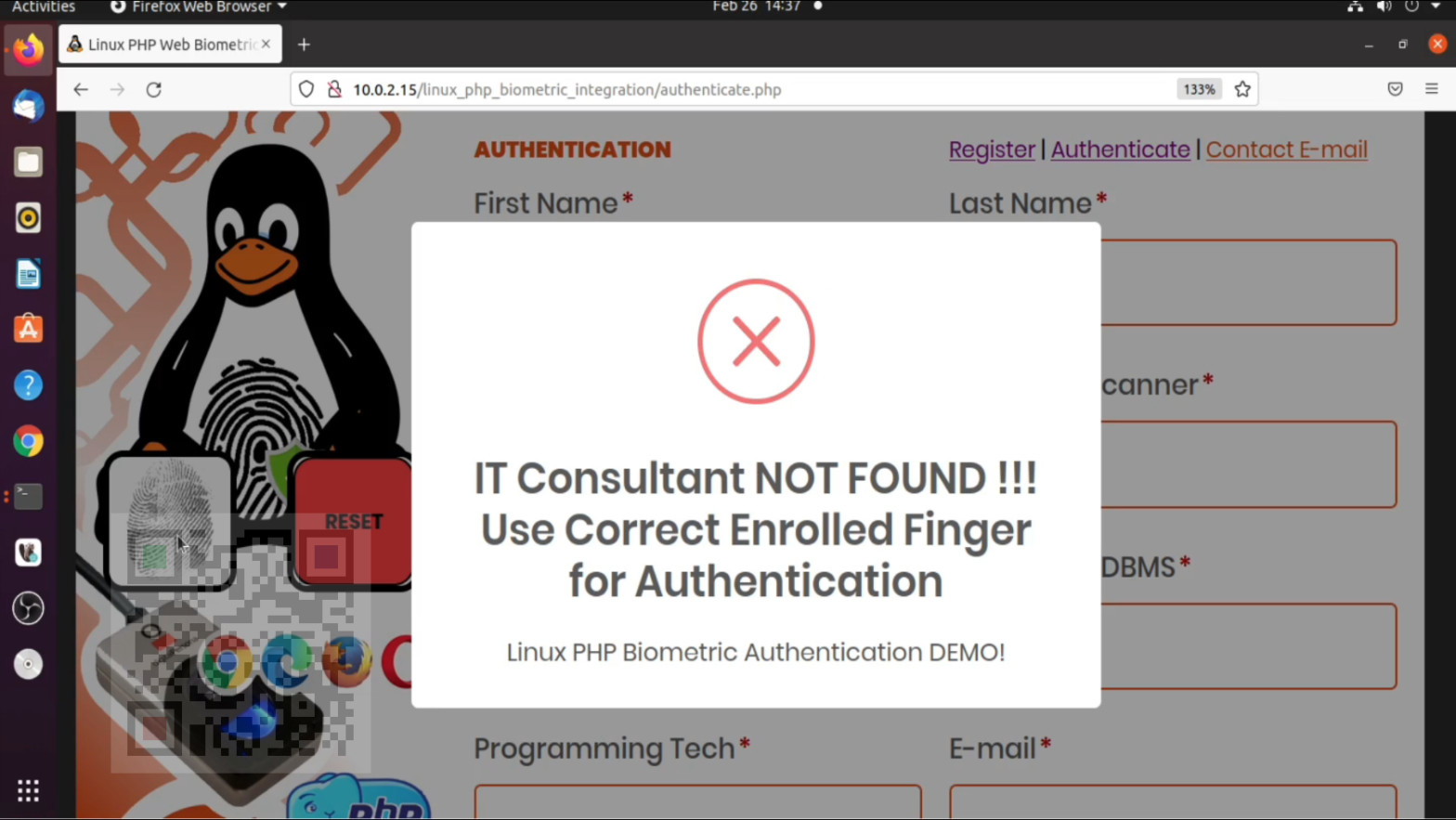 Php Web Biometric Integration In Linux Joseph Mwema Biometrics Engineer