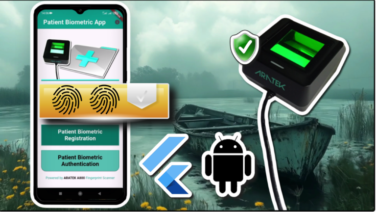 Patient Biometric Registration App Driven by ARATEK A800 Reader