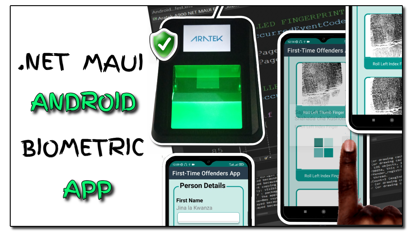 A .NET MAUI Biometric Android App using ARATEK A900 Scanner